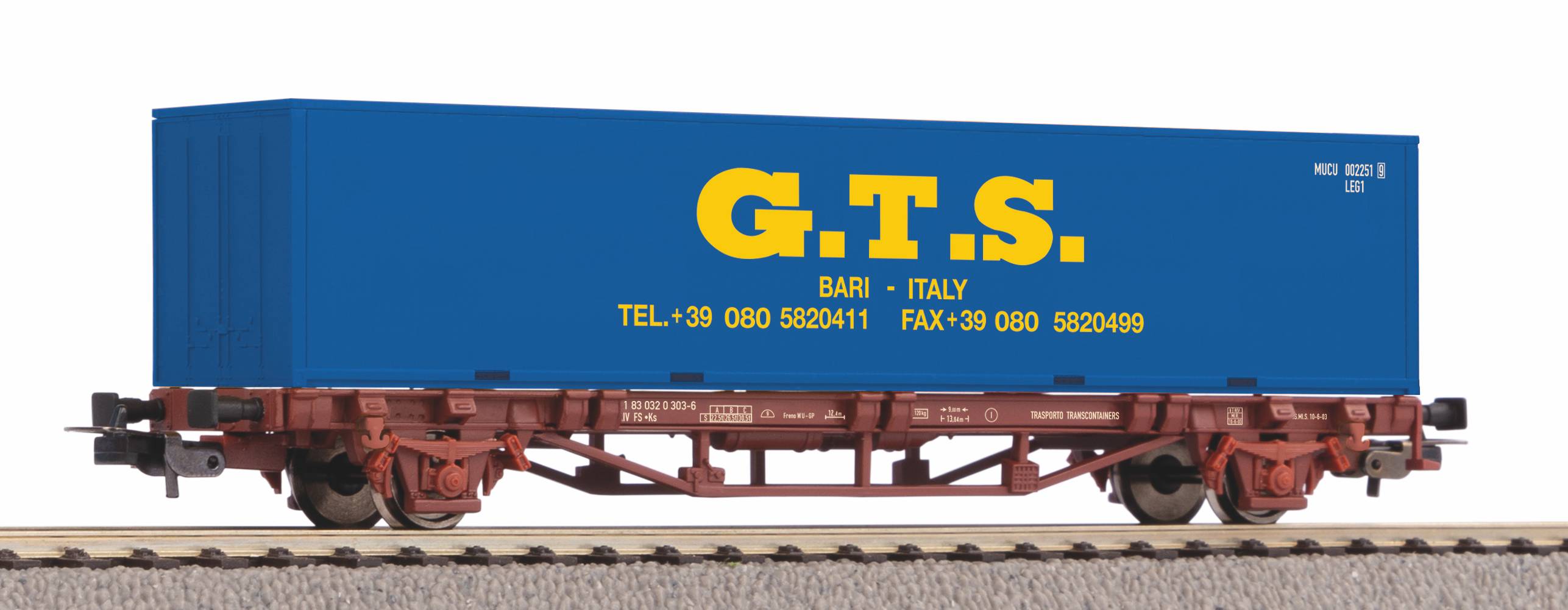 GER: Containertragwagen GTS FS V 1x40" Container Buy modeltrains | PIKO ...