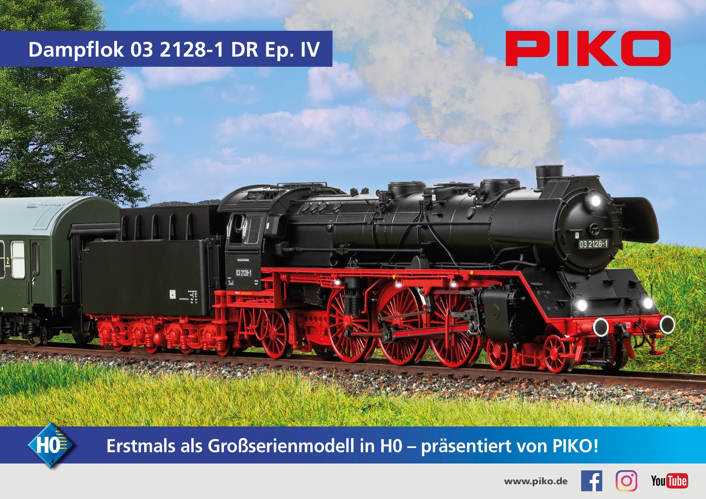 Sound-Dampflok BR 03 DR IV, inkl. PIKO Sound-Decoder und Dampfgenerator Modelleisenbahn kaufen ...